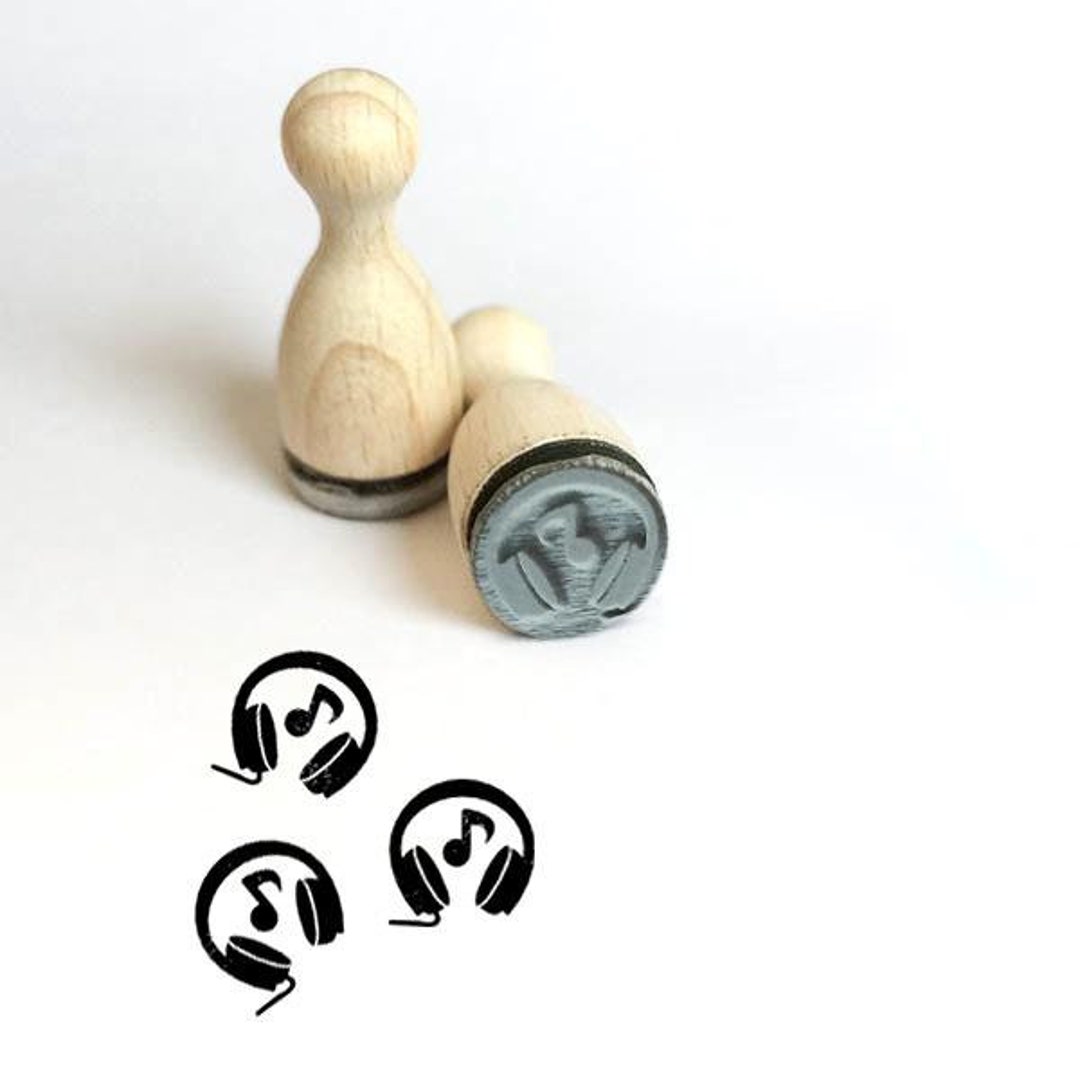 Headphones Mini Stamp - Etsy