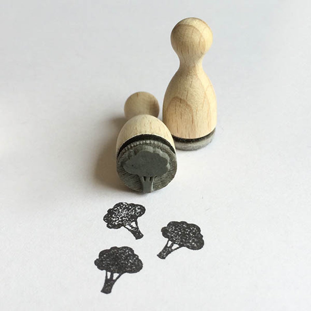 Broccoli Mini Stamp Mini-stamp - Etsy
