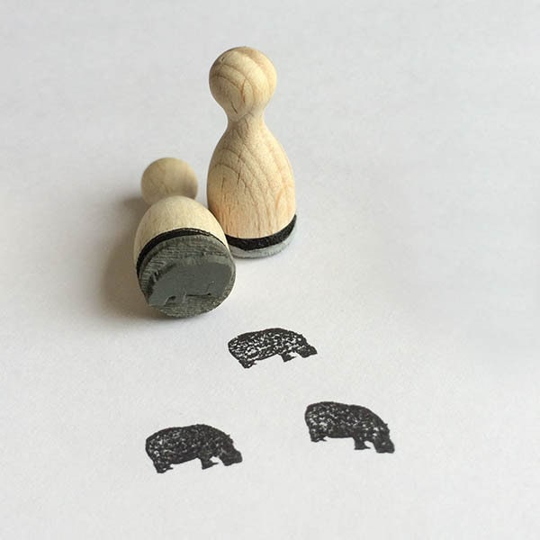 Hippo Stamp - Etsy