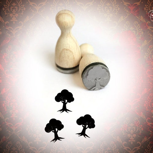 Leafless Trees in Field RUBBER STAMP Tree Stamp Trees Stamp - Etsy