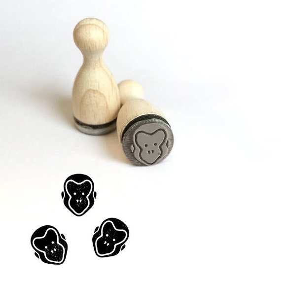 Mini Stamp Monkey Face | Etsy
