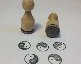Mini Rubber Stamp Yin and Yang - Etsy
