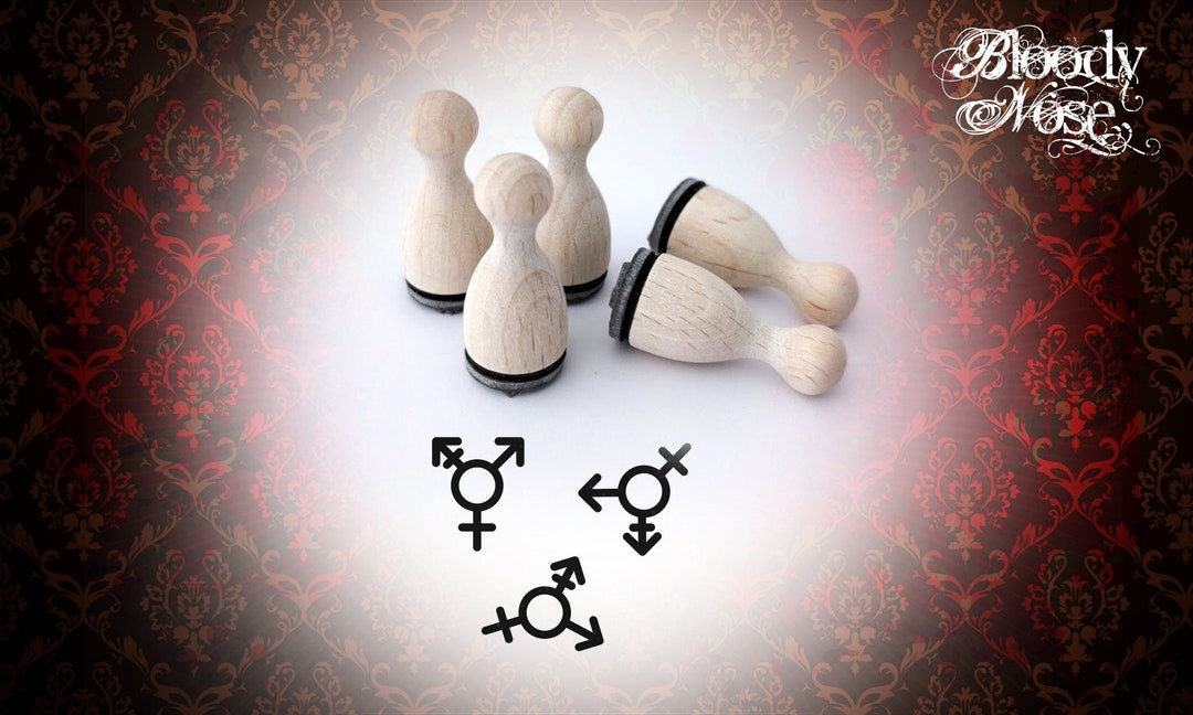 Gender Symbol Transgender Mini Stamp - Etsy