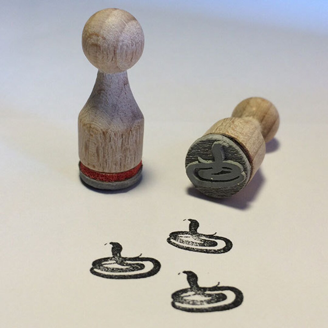 Cobra Snake Mini Stamp - Etsy