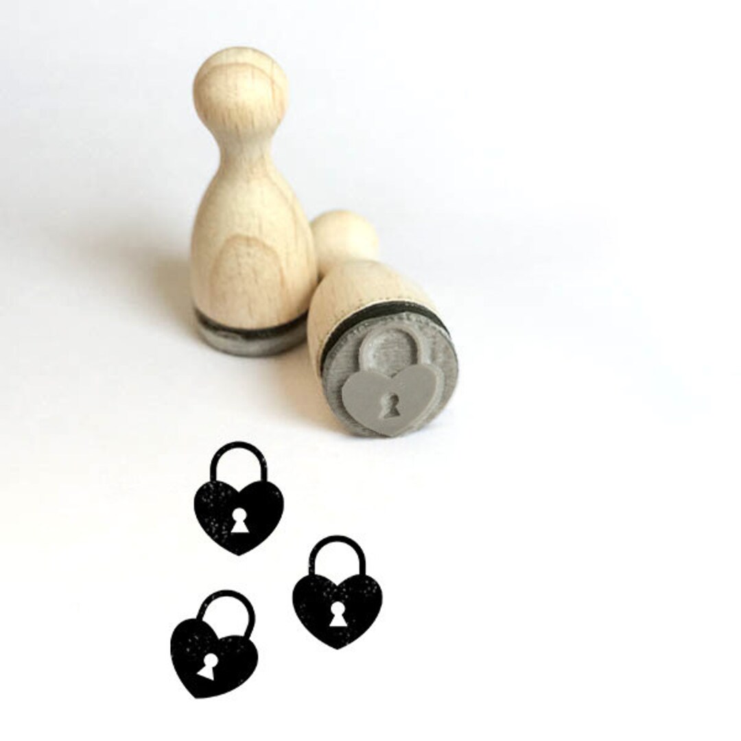 Mini Stamp Heart Locker - Etsy