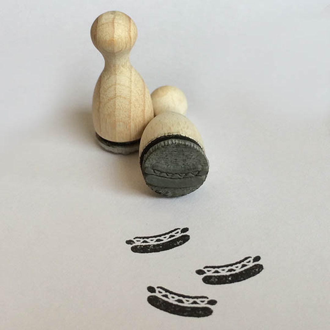 Hot Dog Mini Stamp - Etsy