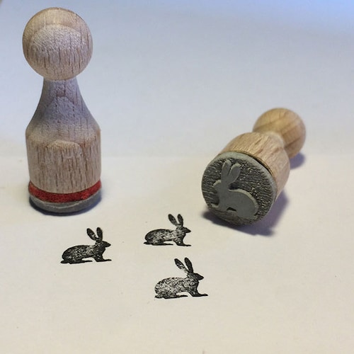 Rabbit Head RUBBER STAMP Bunny Stamp Rabbit Stamp Easter - Etsy