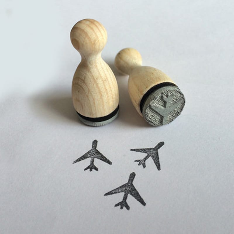 Plane Mini Stamp - Etsy UK