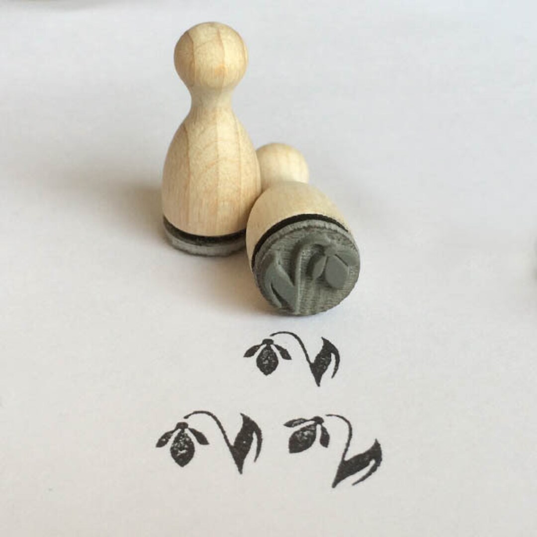 Snowdrop Stamp Mini Stamp - Etsy