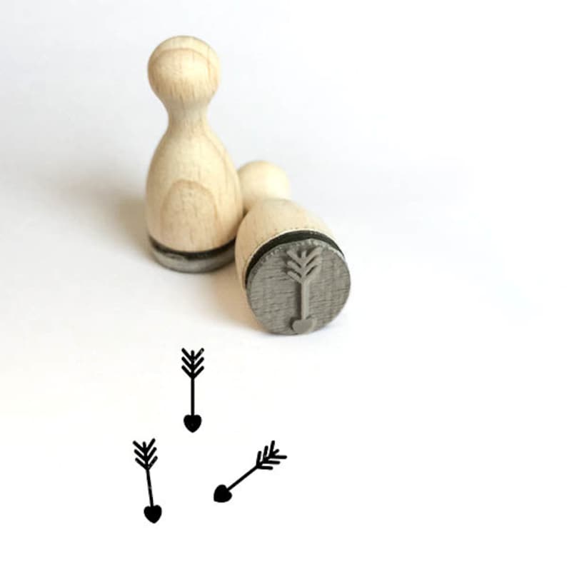 Mini Stamp Arrow With Heart - Etsy