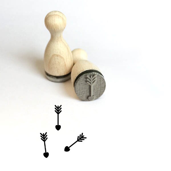 Mini Stamp Arrow With Heart - Etsy