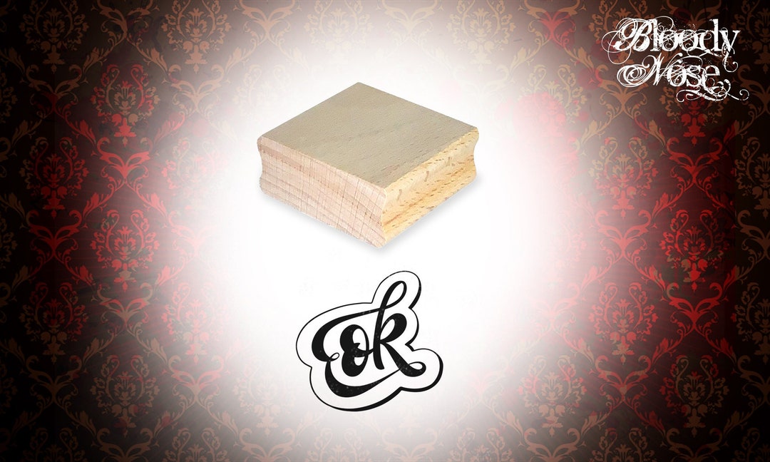 OK Sticker Lettering Stamp - Etsy