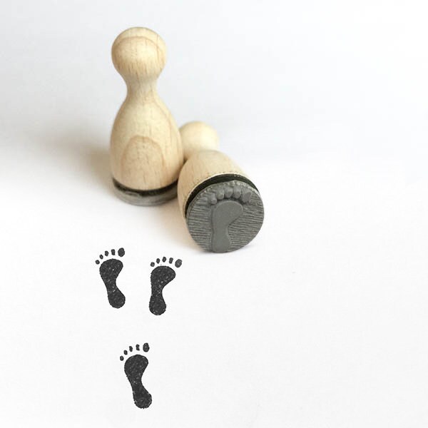 Footprint left foot Mini Stamp | Etsy