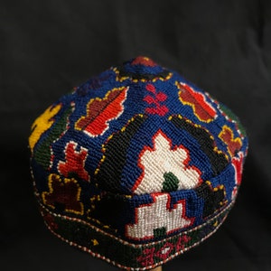 Uzbek Hat Central Asian Hat Cap Vintage Hat Hand Embroidery Hat Ethnic ...