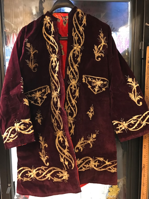 Antique ottoman jacket, silver thread embroidery jack… - Gem