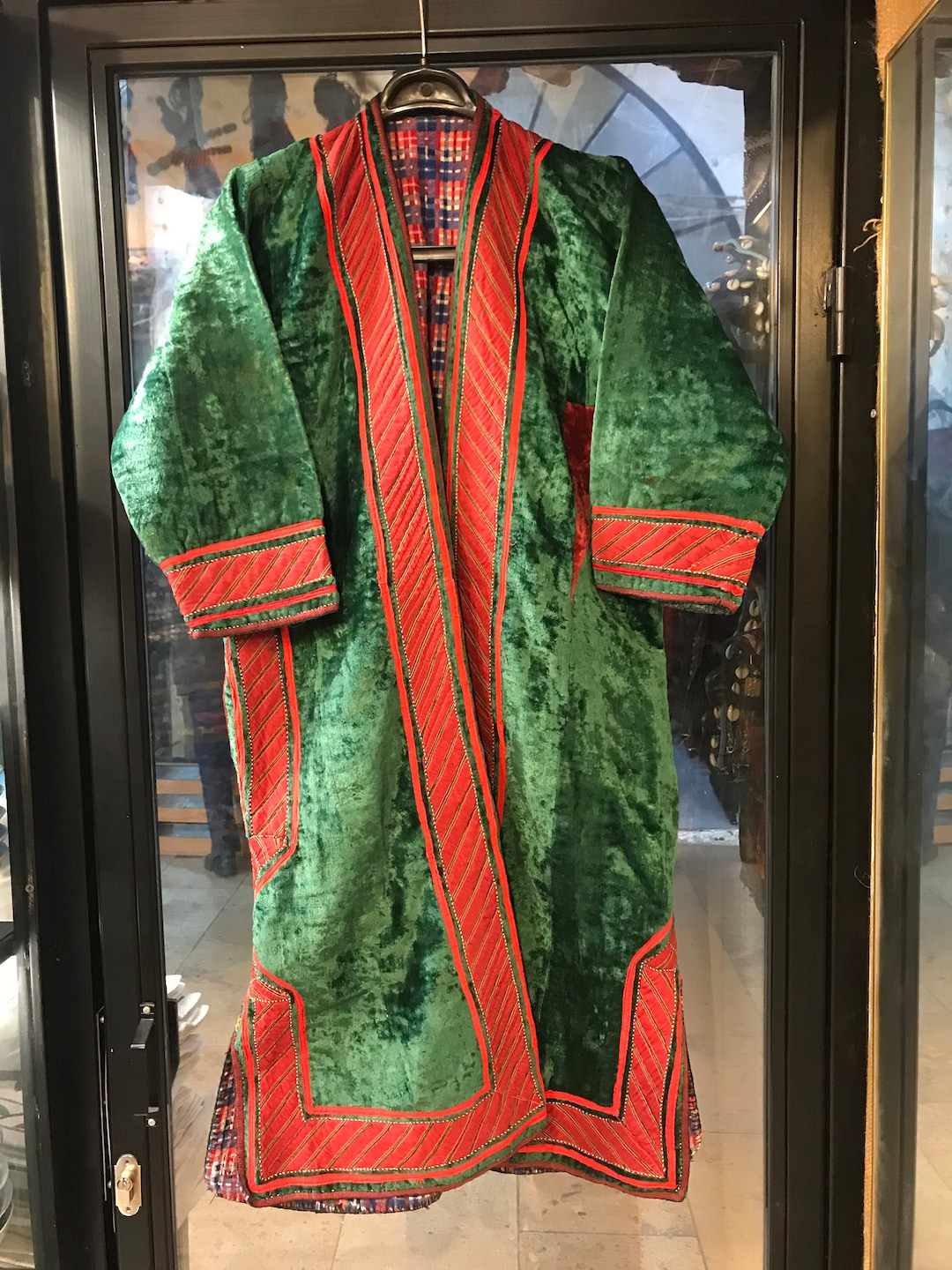 Turkmen Handmade Caftan, Turkoman Robe Clothes Costume, Vintage Ethnic ...