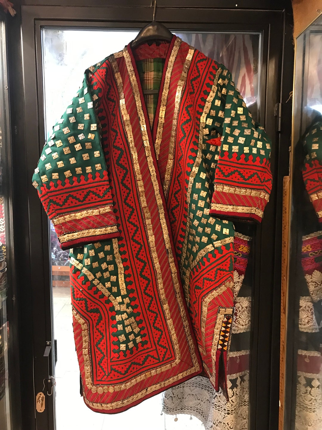 Turkmen Handmade Caftan, Turkoman Robe Clothes Costume, Vintage Ethnic ...