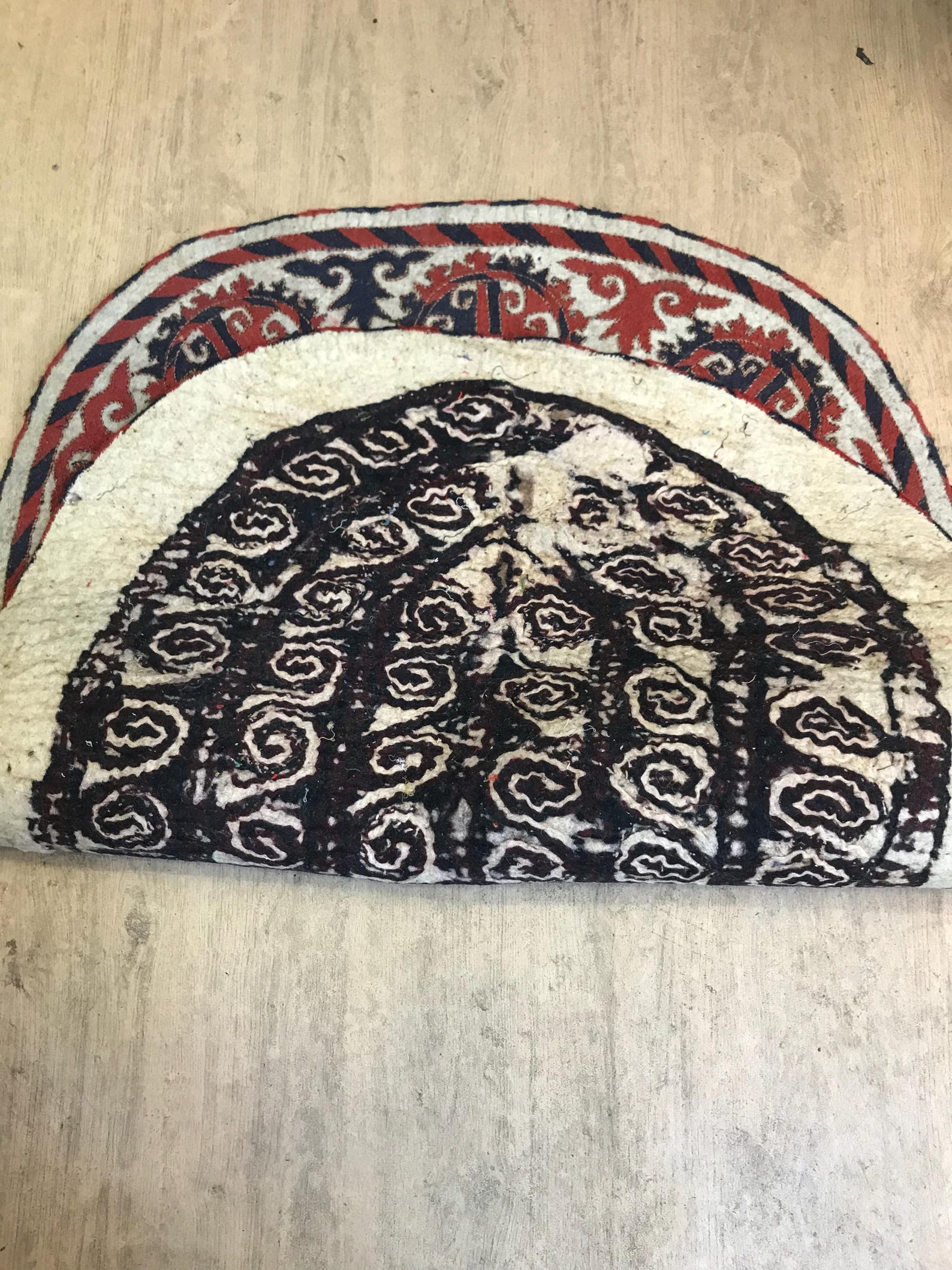 Vintage Turkmen Ethnic Felt Cover Handmade Tribal Unique Felt ...