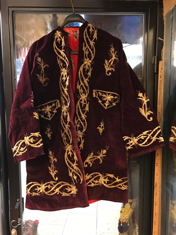 Antique ottoman jacket, silver thread embroidery jack… - Gem