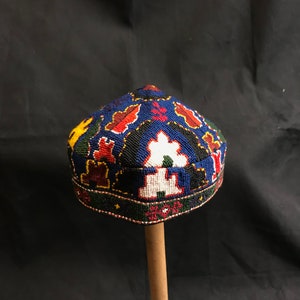 Uzbek Hat Central Asian Hat Cap Vintage Hat Hand Embroidery Hat Ethnic ...