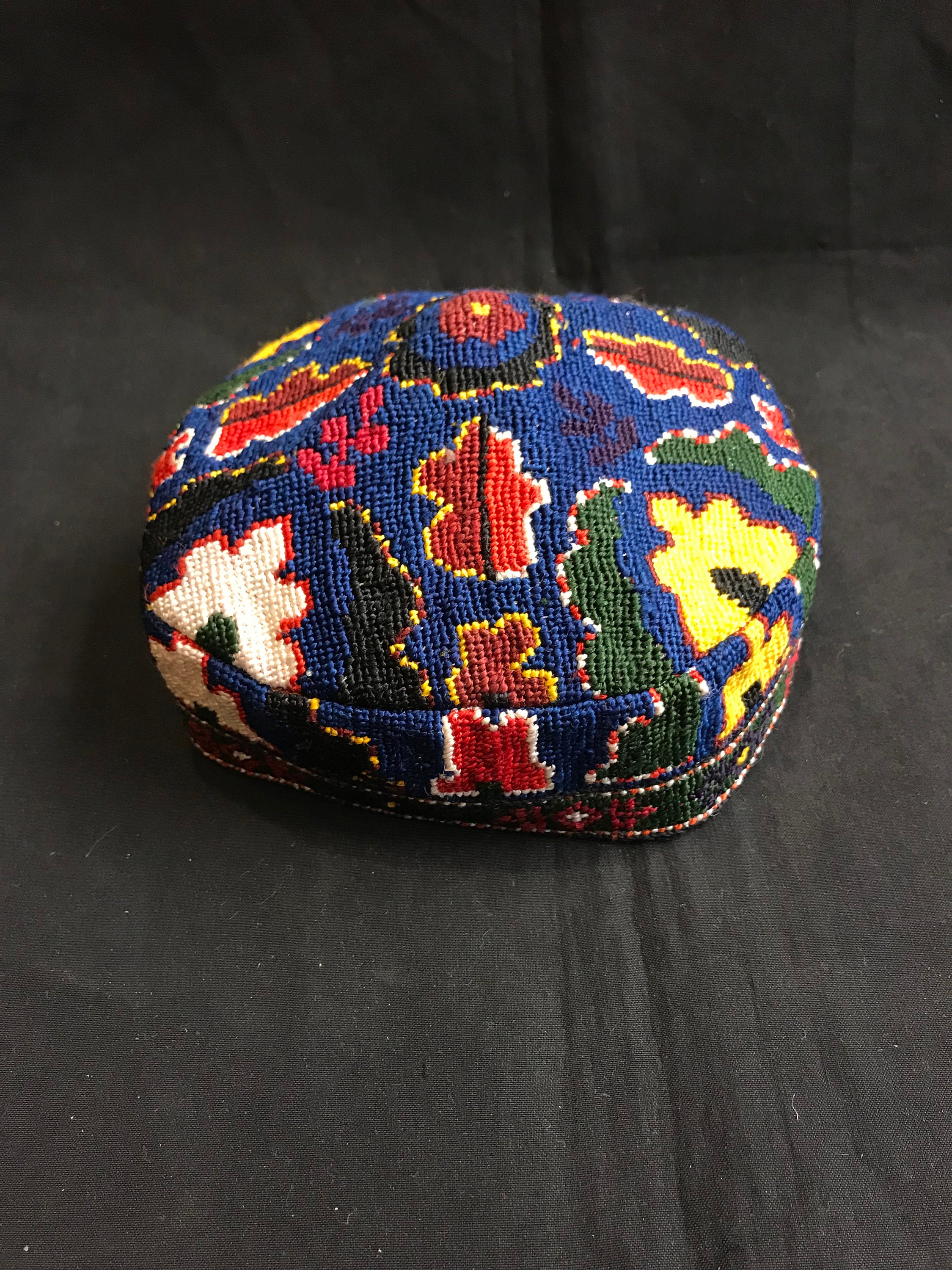 Uzbek Hat Central Asian Hat Cap Vintage Hat Hand Embroidery Hat Ethnic ...