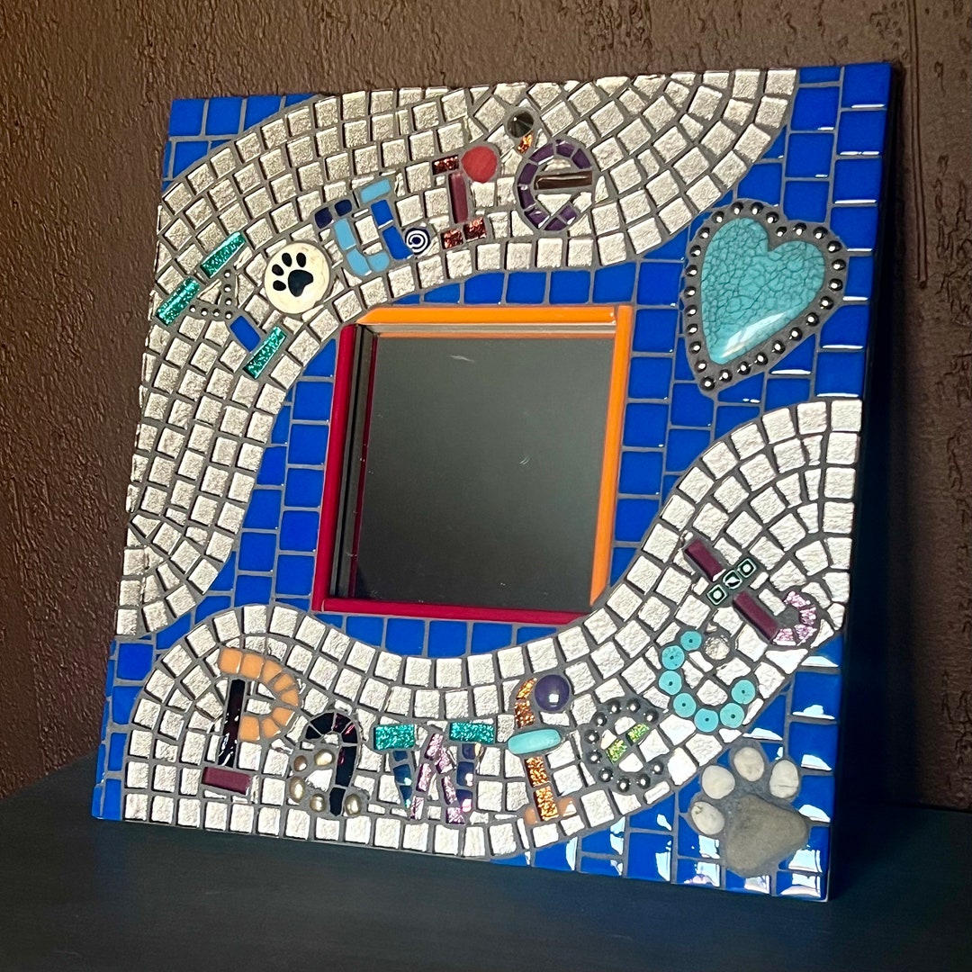 Glass Mosaic Mirror With Positive Affirmation/you’re Pawfect/ Dog Decor ...