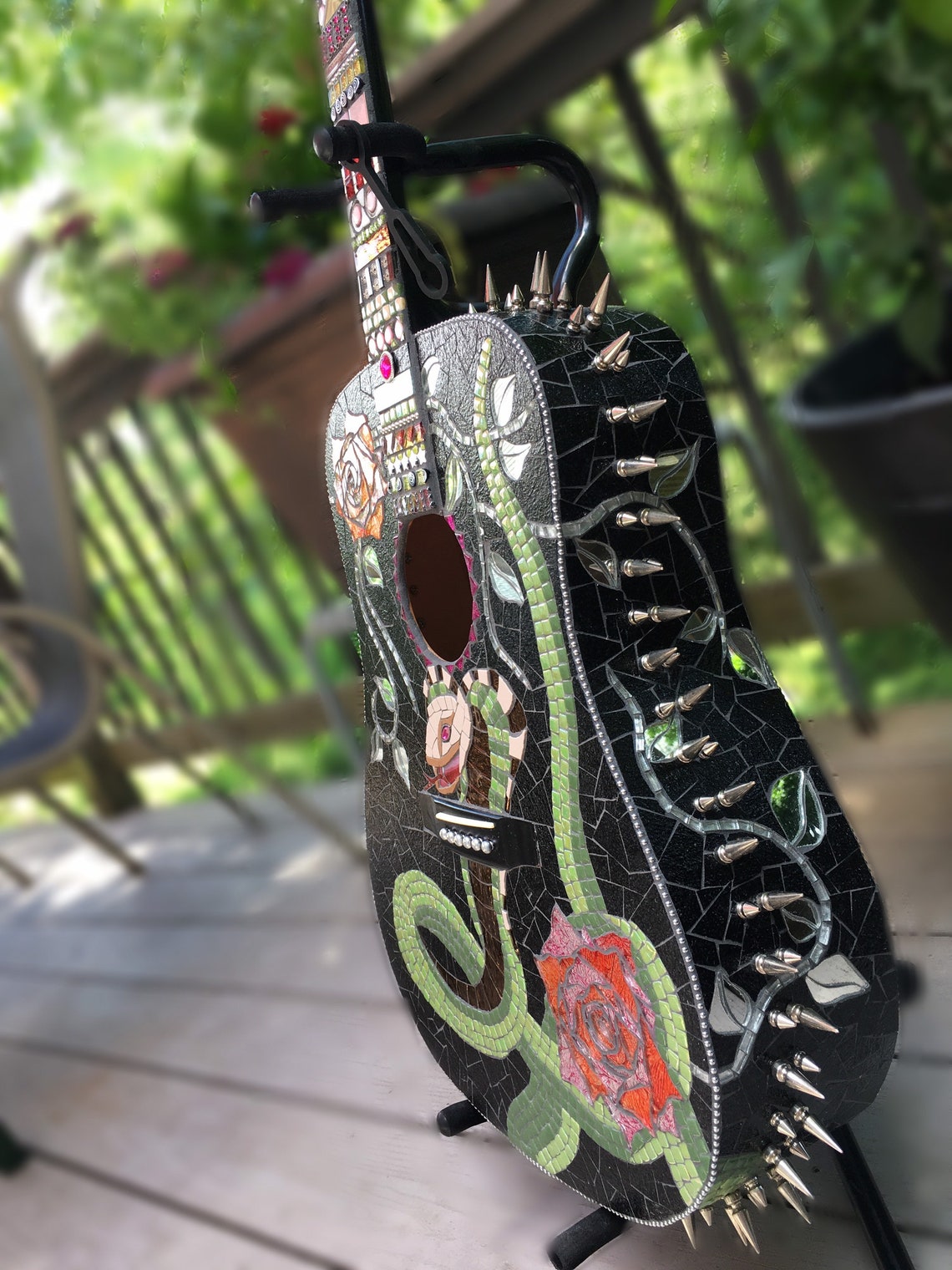 Glass Mosaic Guitar Steampunk Art/decorative Musical Instrument - Etsy