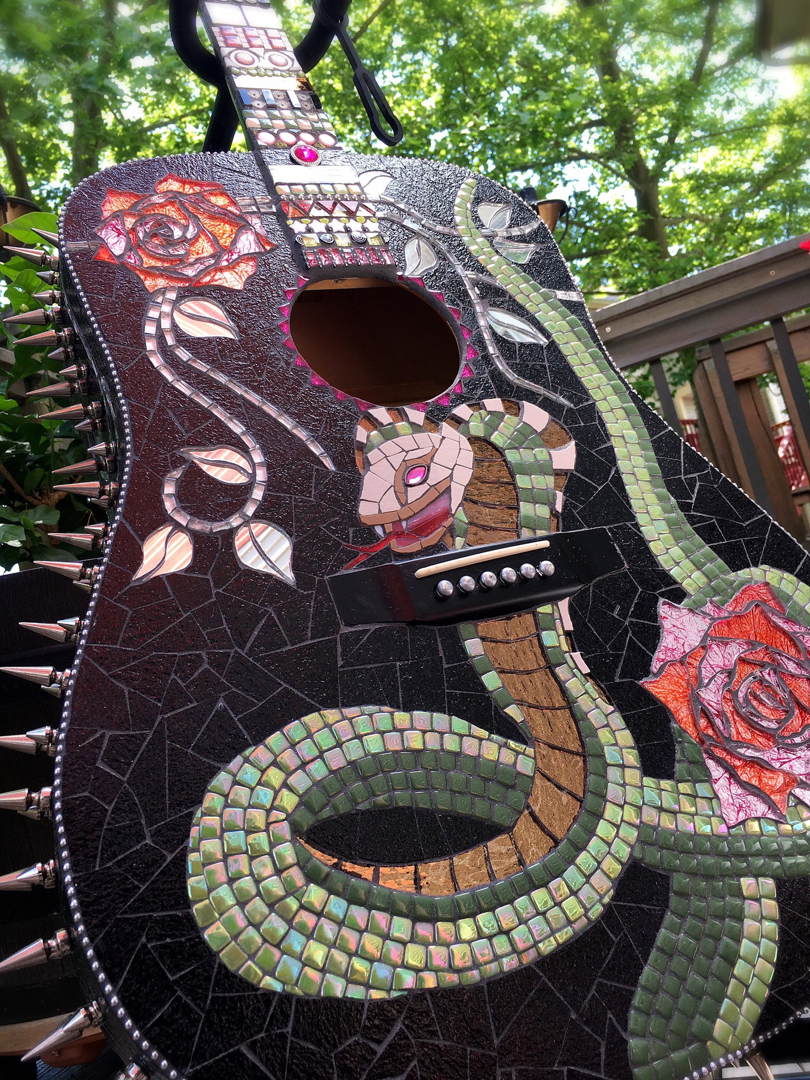 Glass Mosaic Guitar Steampunk Art/decorative Musical Instrument - Etsy