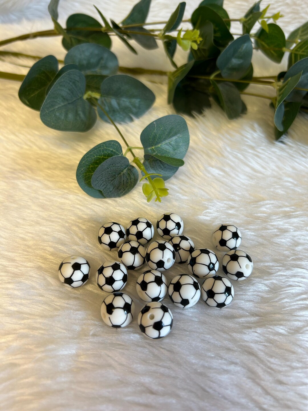 12mm Silicone Soccer Ball Beads | Football Beads for Jewelry Making ...