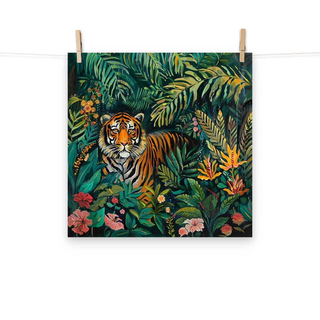 Tiger Poster Jungle Poster Modern Wall Art Gallery Gauguin 3rd - Etsy