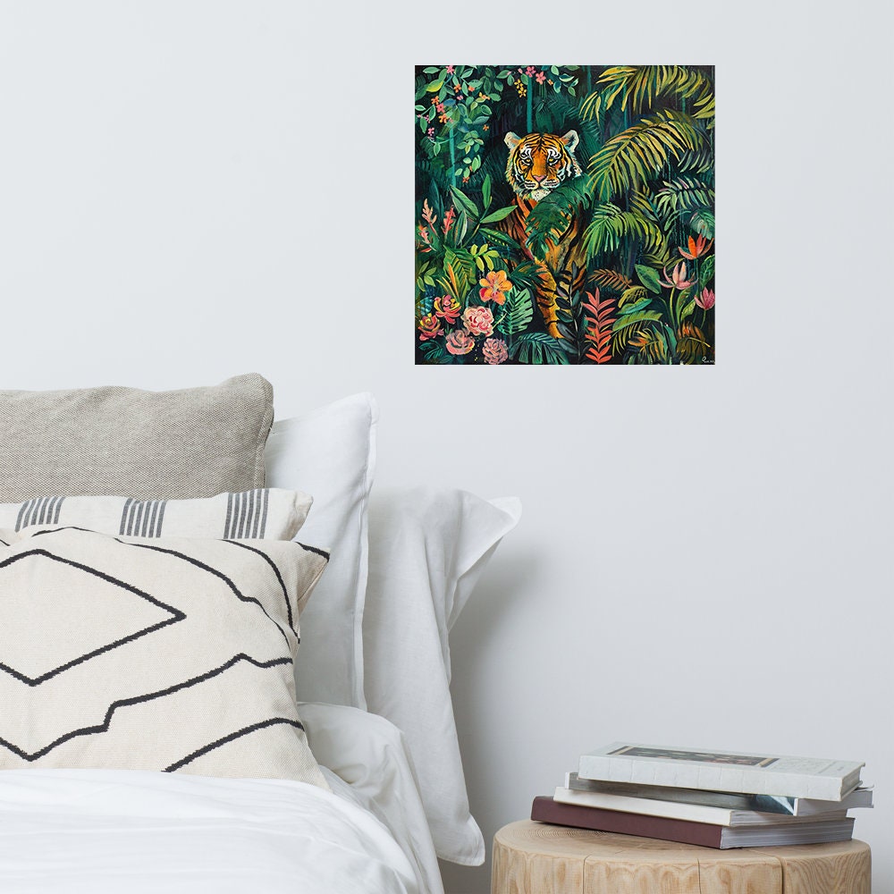 Tiger Poster Jungle Poster Modern Wall Art Gallery Gauguin 2nd - Etsy