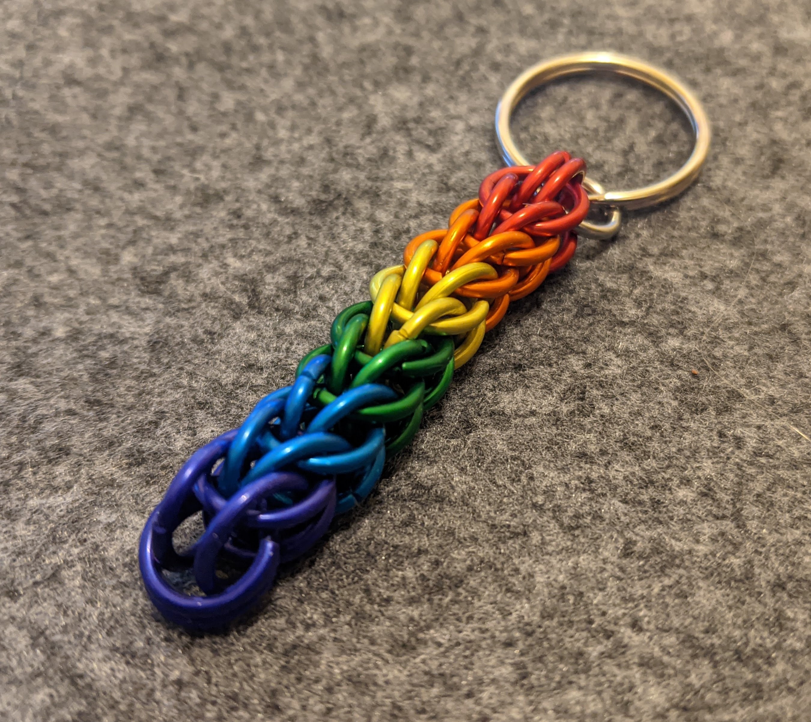 Pride Chainmail Keyring / Keychain LGBT Rainbow - Etsy