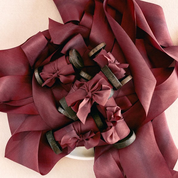 Maroon Ribbons - Etsy