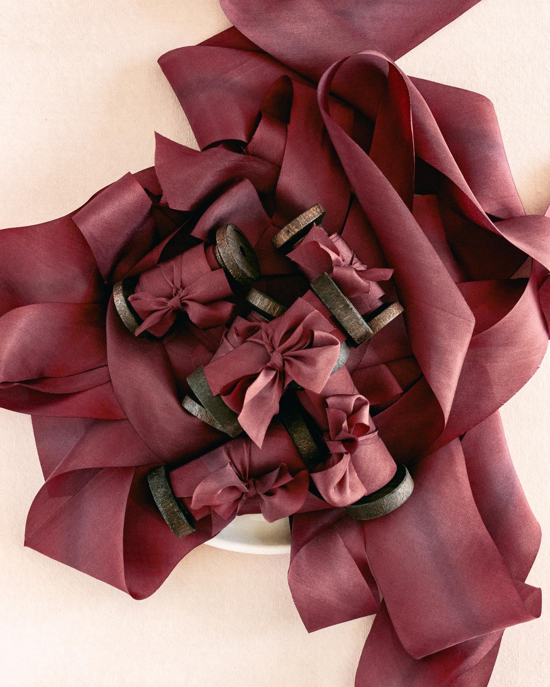 Burgundy Silk Ribbon - Maroon Ribbon - Burgundy Invitation Ribbon ...