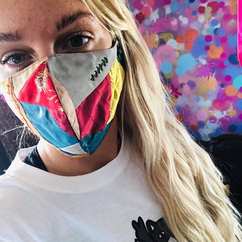 Patchwork Face Mask Coverings - Etsy