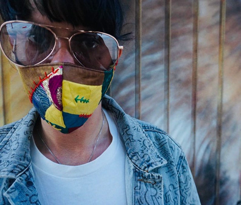 Patchwork Face Mask Coverings - Etsy