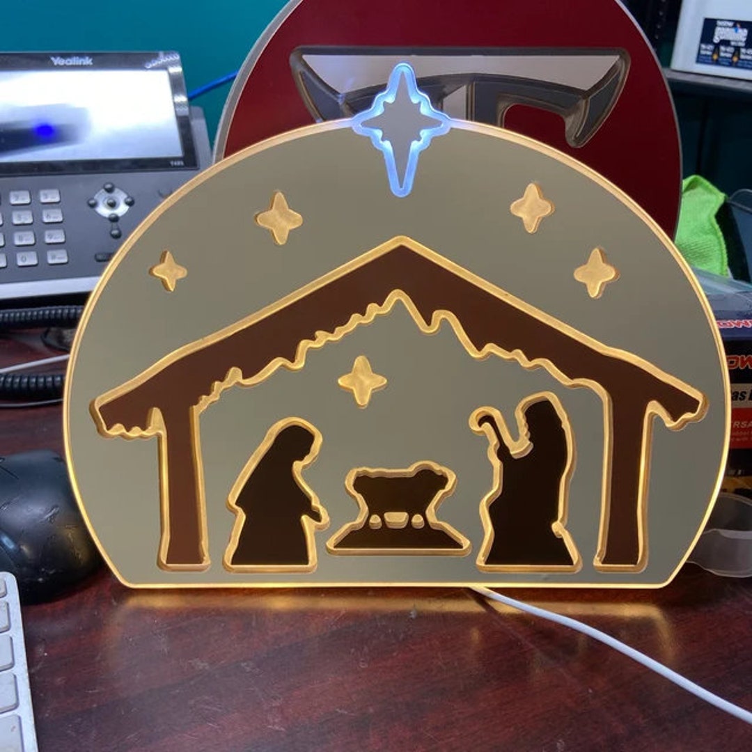 Nativity Light Sign Nativity Neon Like Nativity Night Light - Etsy