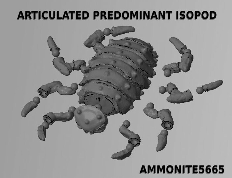 Articulated Predominant Isopod BJD Kit 3D STL Files With & - Etsy UK