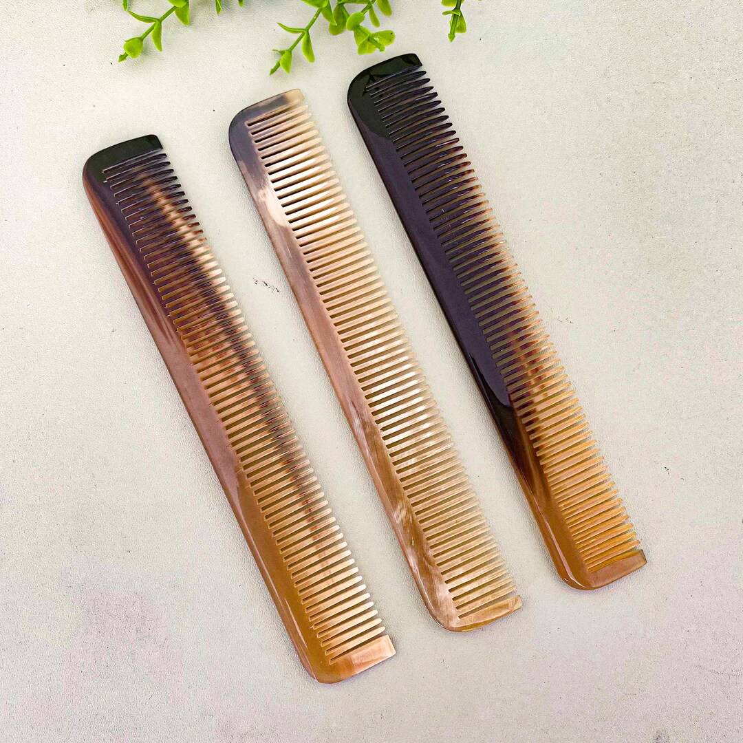 Natural Buffalo Model Ox Horn Comb, Anti-static 100% Handmade Pocket ...