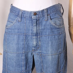 1970s Blue Denim Window Pane Bell Bottom Flare Jeans by Sears M - Etsy