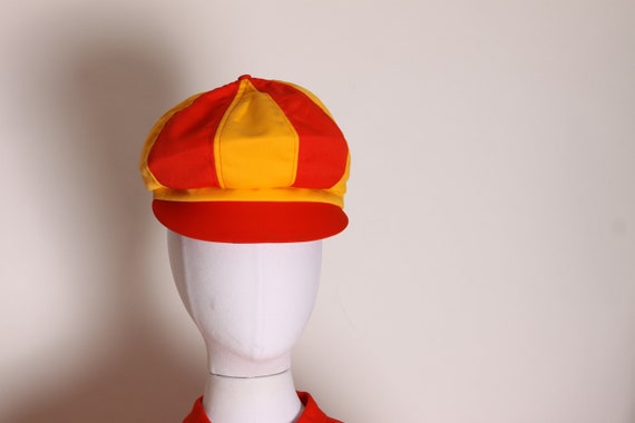 1960s Ketchup Red and Mustard Yellow Striped Mod Burg… - Gem