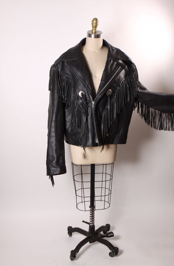 1980s vintage excelled leather coat 42 R made usa bro… - Gem