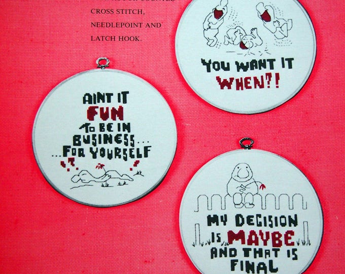 Mottos by June Cooper and June Craft, Inc. Vintage Cross Stitch Pattern ...