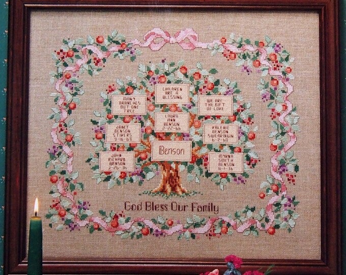 Family Tree by Betty Whiteaker and Dimensions Vintage Counted Cross ...