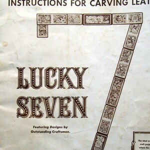 Lucky Seven Foto-carve Patterns by Craftool Co. Vintage Leathercraft ...