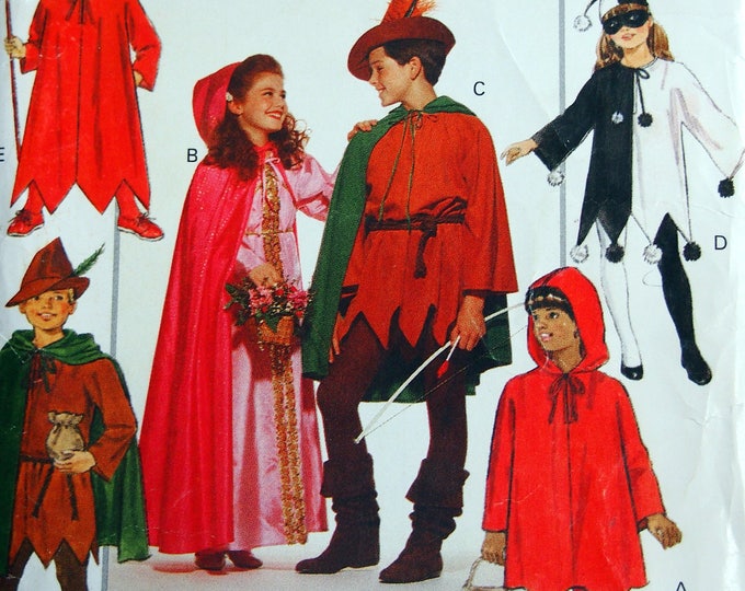 Children's/boys'/girls' Costume Size 4-5, 6-7, 8-10, 12-14 Butterick ...