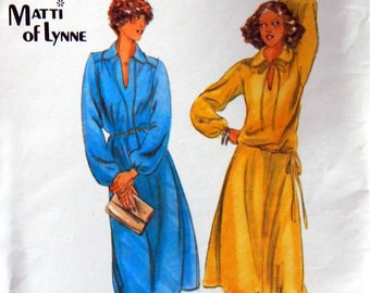 Vintage 1980s Butterick Sewing Pattern 5678 Matti of Lynne Misses Dress ...