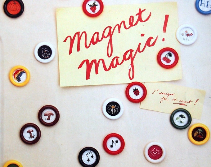 Magnet Magic by Jeannie Perry Vintage Cross Stitch Pattern Leaflet 1982 ...