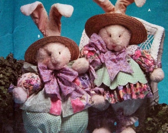 Sock Bunny and Clothes Simplicity Crafts 7421 Vintage Uncut Sewing ...