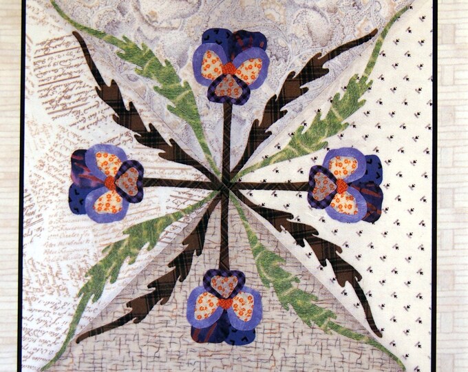 Pansies - A Block in the Floral Reflections Collection by Quilt Nouveau ...